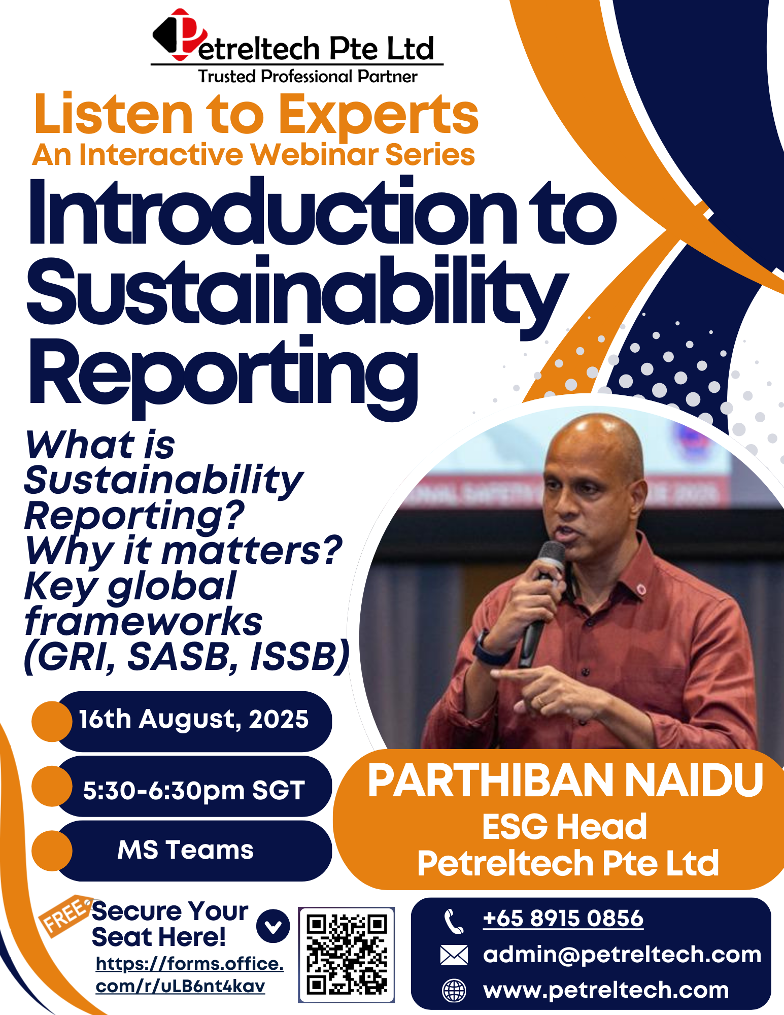 Sustainability Reporting Webinar - Petreltech Pte Ltd